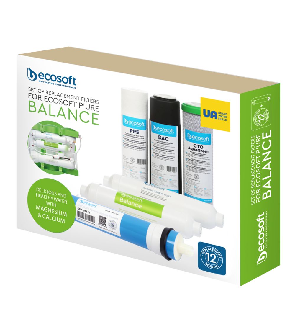 P'URE Balance pack of 6 replacement filters PP5-GAC-CTOAG-75GPD-BALANCE ...